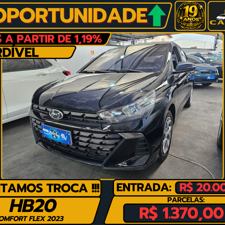 Comprar Hatch Hyundai HB 20 Hatch 1.0 12v 4P Flex Comfort Preto 2023 em ...
