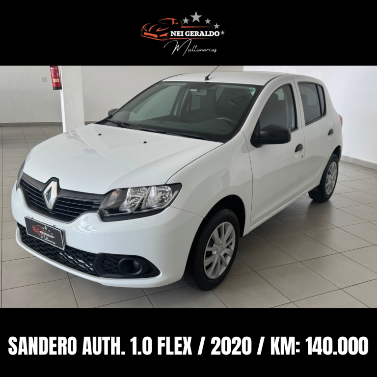 Comprar Hatch Renault Sandero 1.0 12v 4P Flex Sce Authentique Branco 2020 em Piracicaba-SP