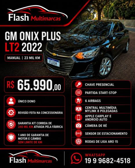 Comprar Sedan Chevrolet Onix Sedan 1.0 12v 4P Flex LT Plus Preto 2022 ...